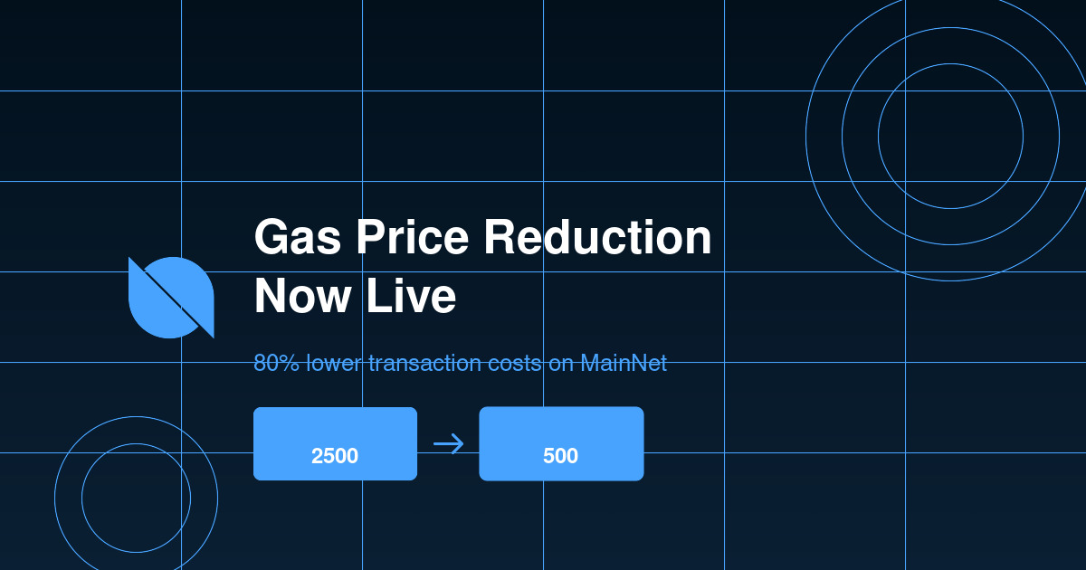 Gas Price Reduction Now Live on Ontology MainNet